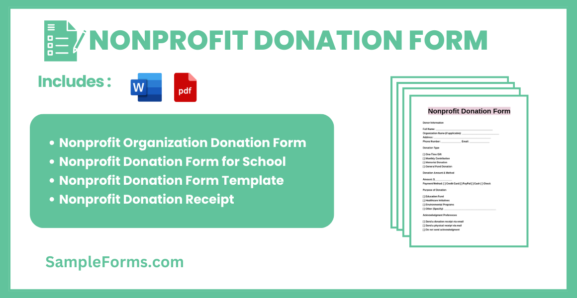 FREE 8+ Nonprofit Donation Form Samples, PDF, MS Word, Google Docs