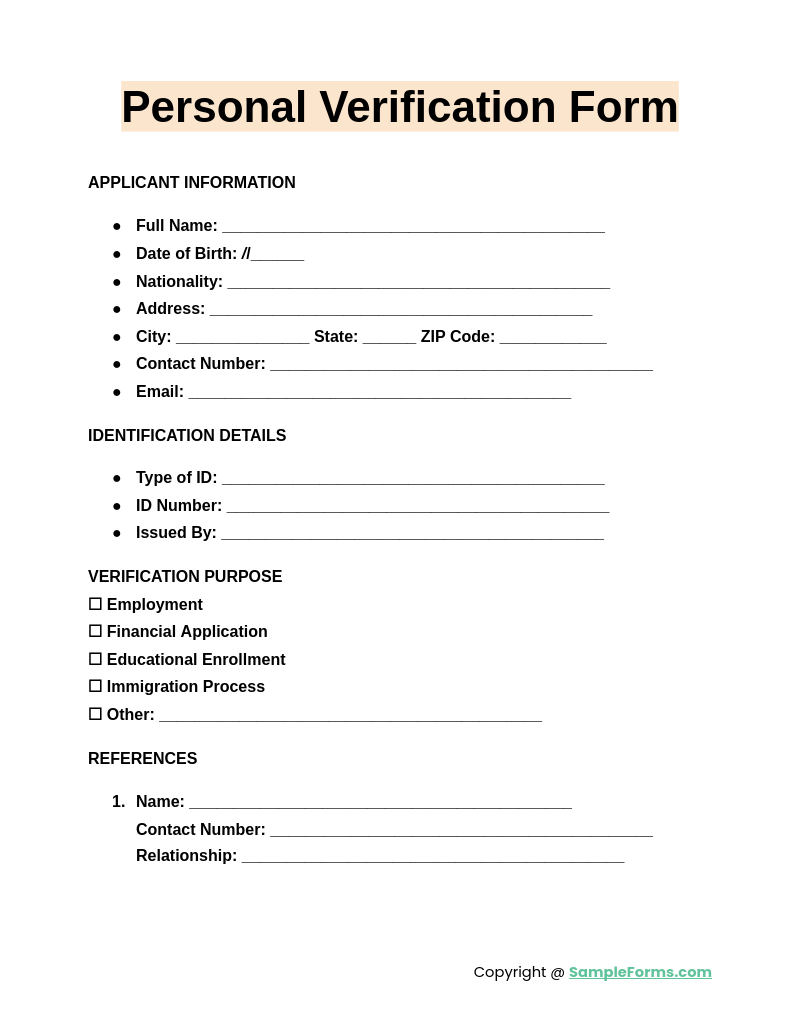 FREE 40+ Verification Form Samples, PDF, MS Word, Google Docs