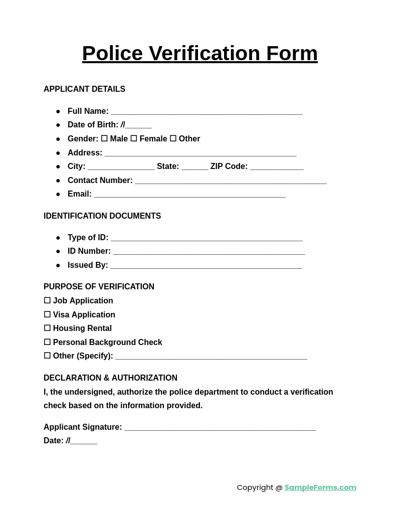 FREE 40+ Verification Form Samples, PDF, MS Word, Google Docs
