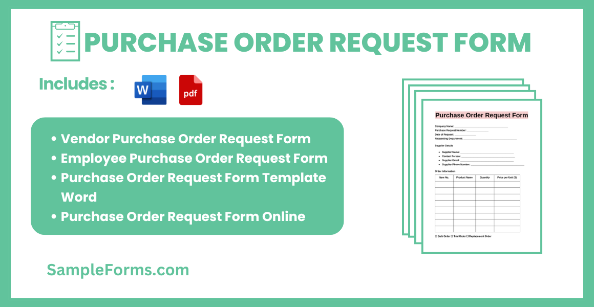 FREE 17+ Purchase Order Request Form Samples, PDF, MS Word, Google Docs ...