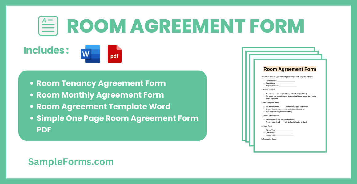FREE 12+ Room Agreement Form Samples, PDF, MS Word, Google Docs