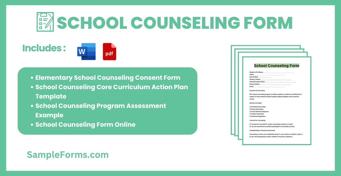 FREE 14+ School Counseling Form Samples, PDF, MS Word, Google Docs
