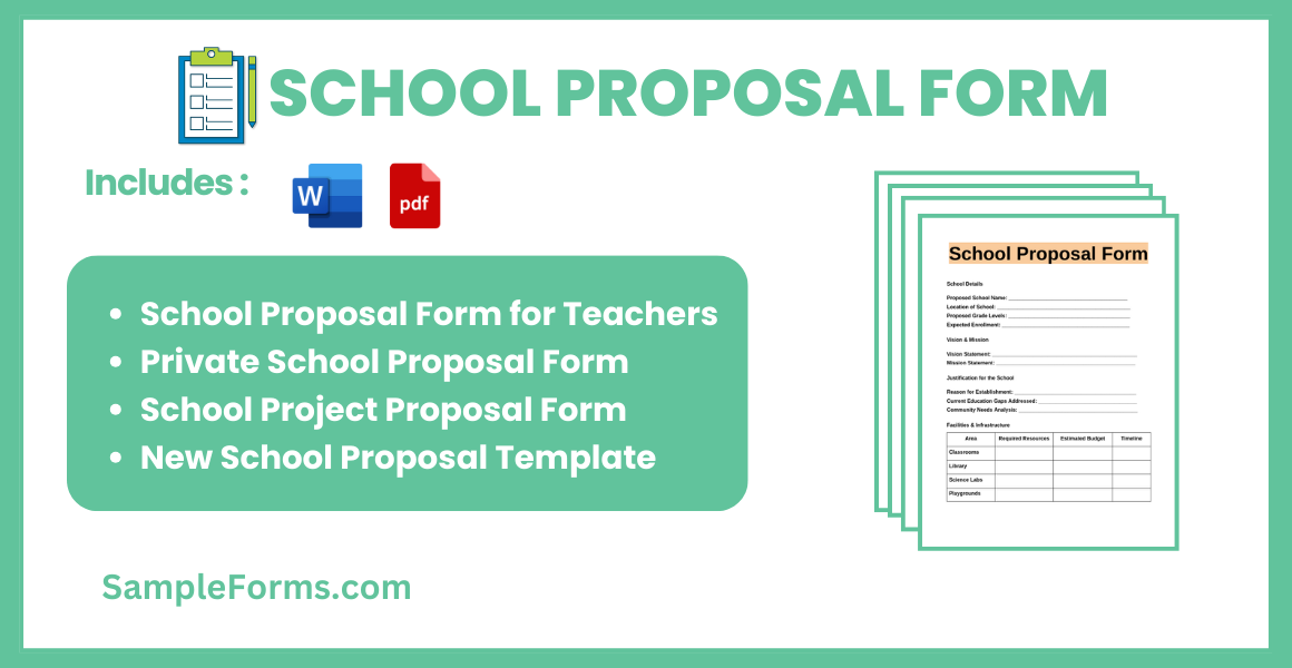 FREE 13+ School Proposal Form Samples, PDF, MS Word, Google Docs