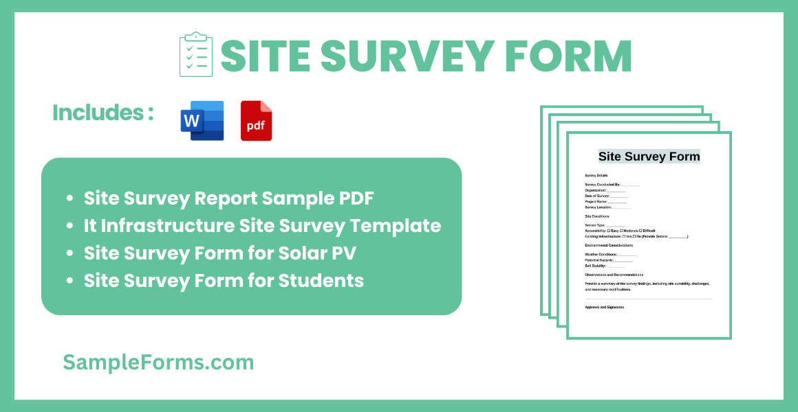 FREE 12+ Site Survey Form Samples, PDF, MS Word, Google Docs