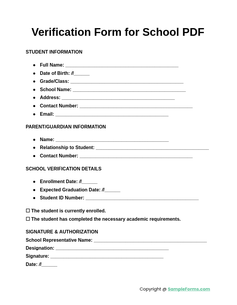 FREE 40+ Verification Form Samples, PDF, MS Word, Google Docs
