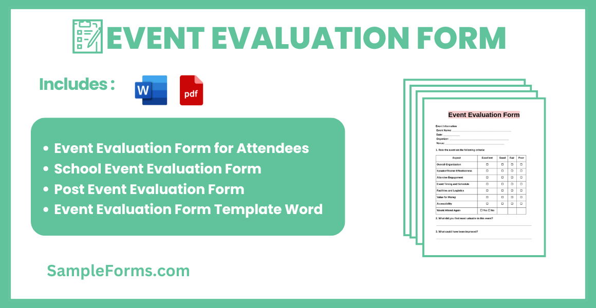 FREE 20+ Event Evaluation Form Samples, PDF, MS Word, Google Docs