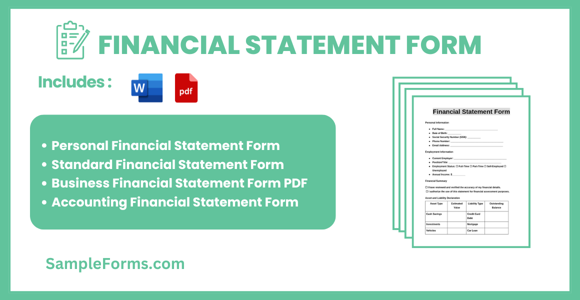 FREE 21+ Financial Statement Form Samples, PDF, MS Word, Google Docs, Excel