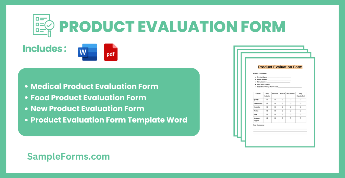 FREE 13+ Product Evaluation Form Samples, PDF, MS Word, Google Docs